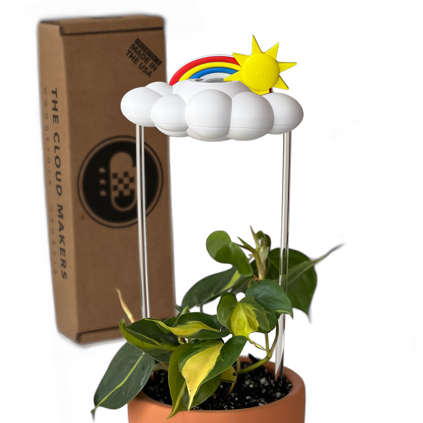 Original Dripping Rain Cloud with Sun and Rainbow Charms – The Cloud Makers