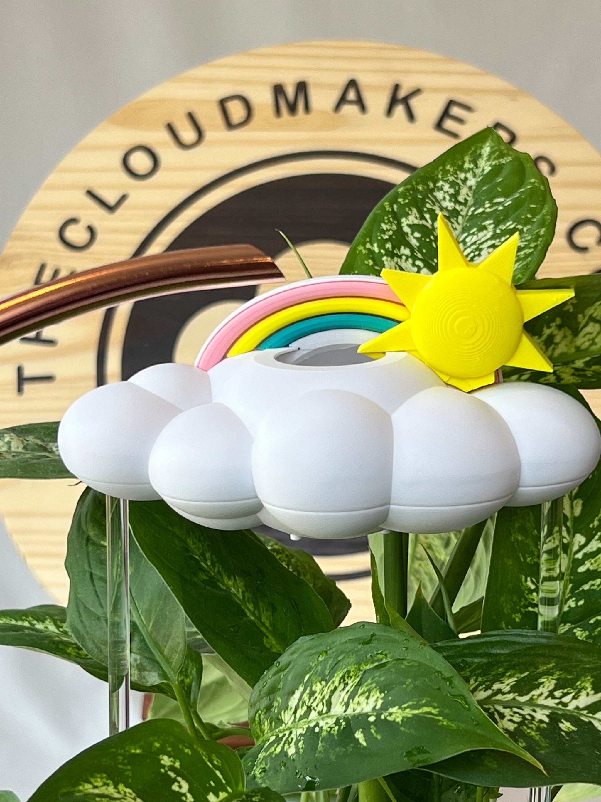 Original Dripping Rain Cloud with Sun and Pastel Rainbow Charms – The ...