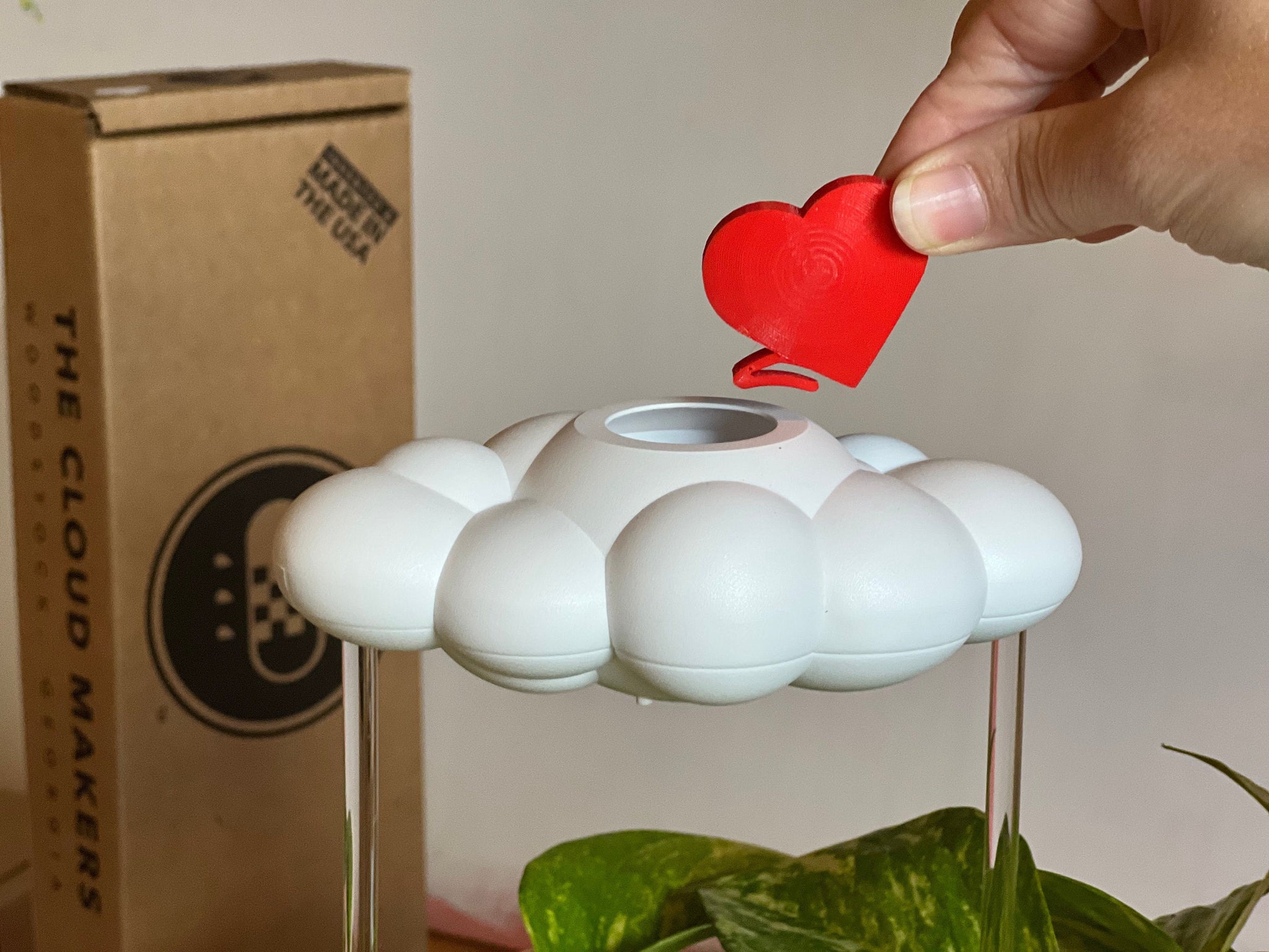 Original Dripping Rain Cloud with Red Heart and Rainbow Charms – The ...